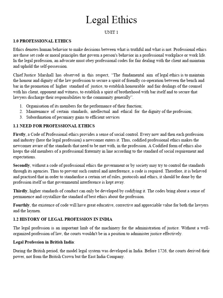 Understanding Legal Ethics and Profession | PDF | Advocate | Lawyer