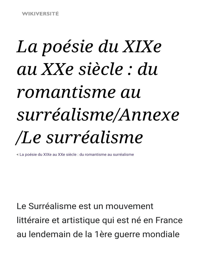 Caractéristiques de la poésie surréaliste | PDF
