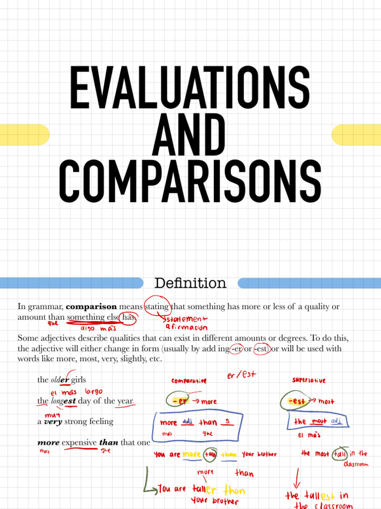 Understanding Comparisons in Grammar | PDF | Adjective | Semantic Units