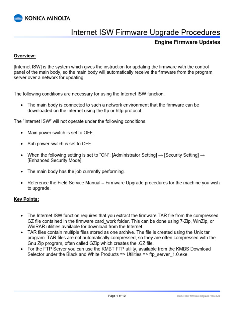 Internet ISW Firmware Upgrade Procedure-1 | PDF | File Transfer Protocol | Computer File