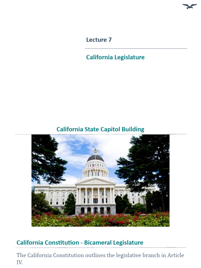 California Legislature Overview | PDF | Committee | Bill (Law)