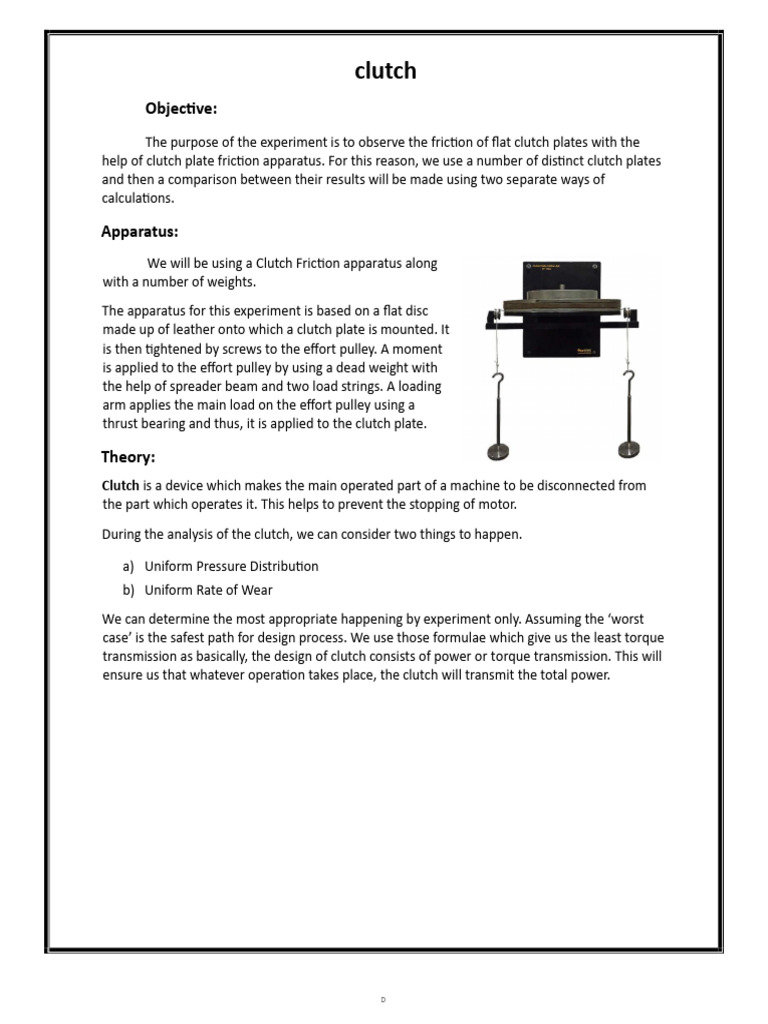 CLUTCH | PDF | Clutch | Machines