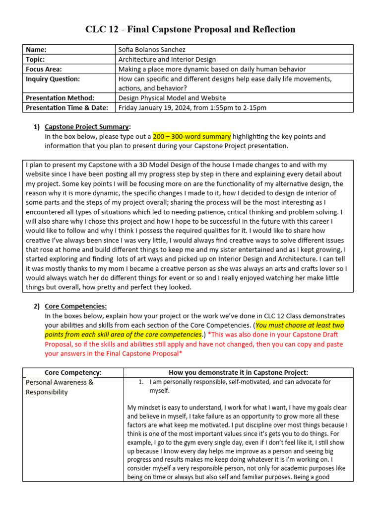 CLC 12-Combined Final Capstone Proposal Ref | PDF | Thought | Creativity