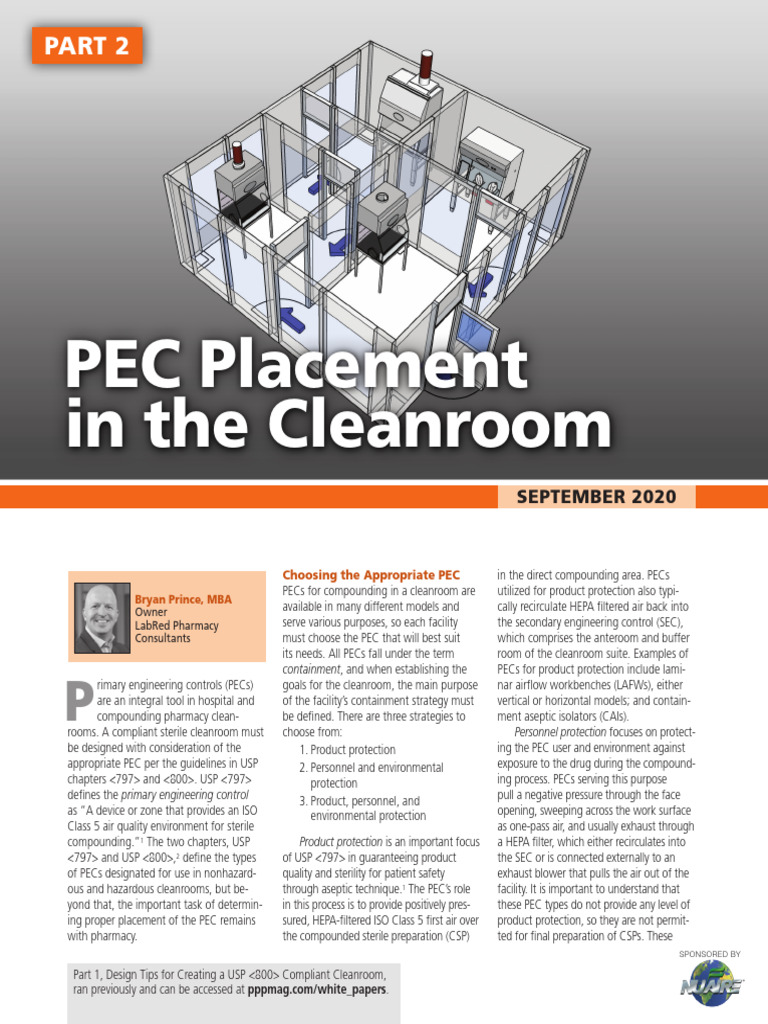Primary Engineering Control Placement in The Cleanroom | Download Free ...