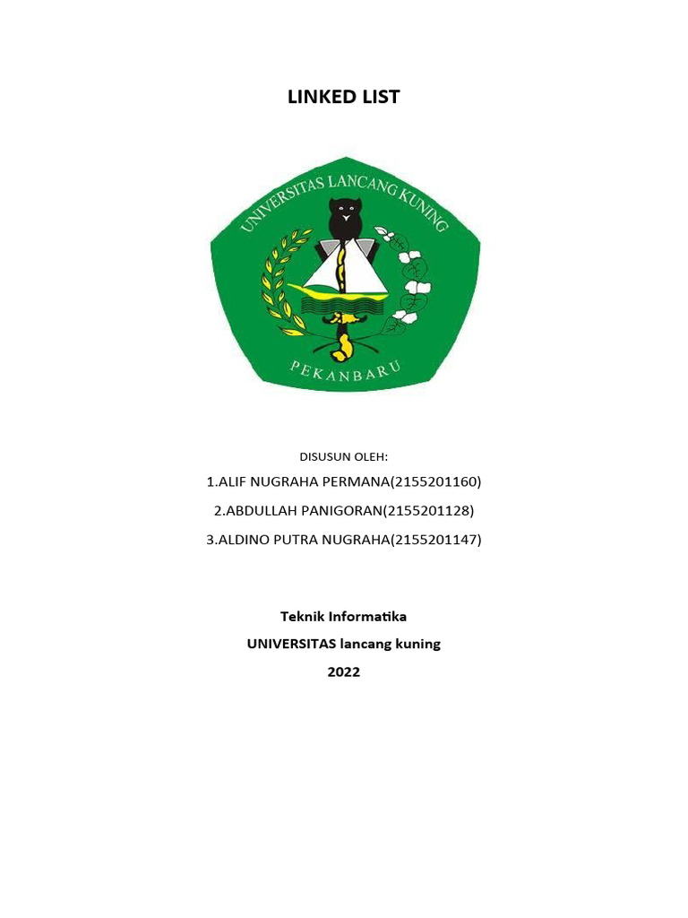 Makalah Struktur Data Linked List | PDF
