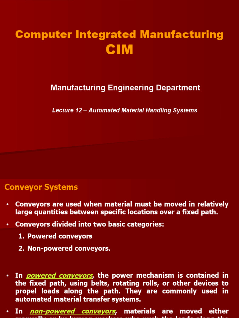 Automated Material Handling Systems | PDF | Automation | Mechanical Engineering