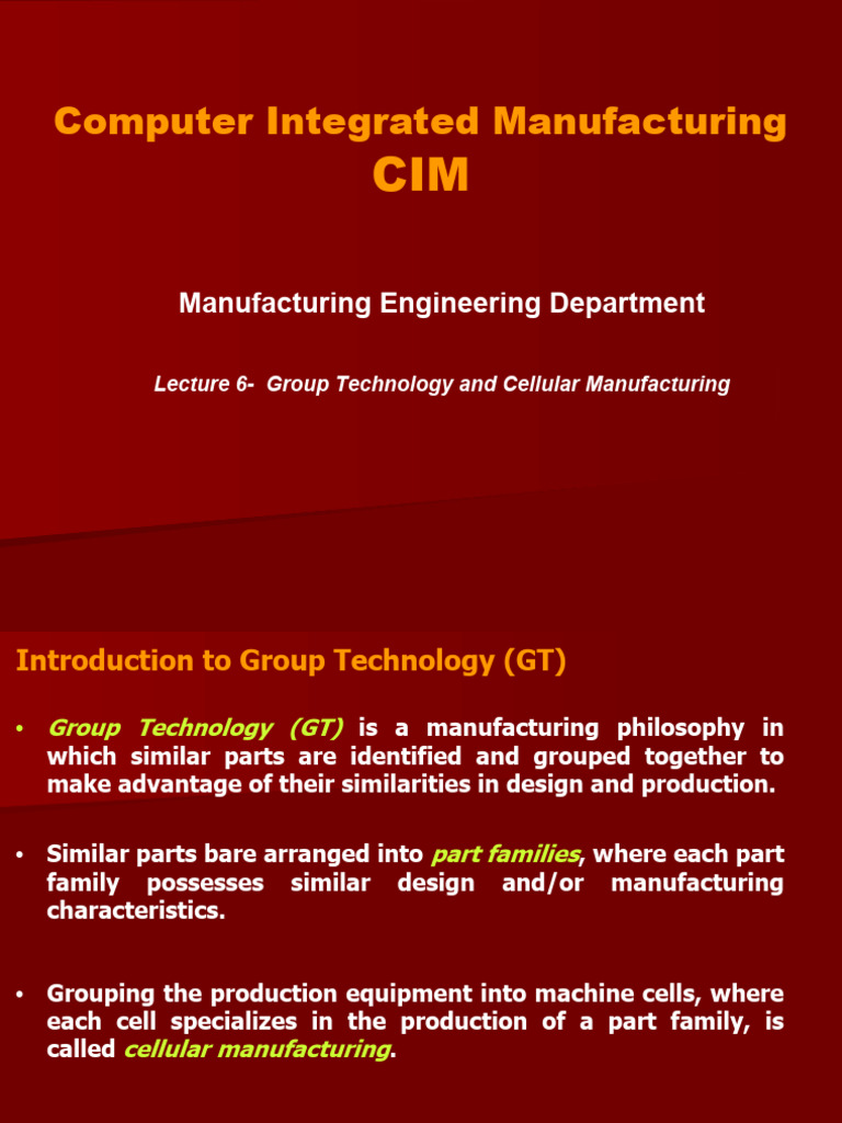 Group Technology and Cellular Manufacturing-I | PDF | Systems Science | Computing