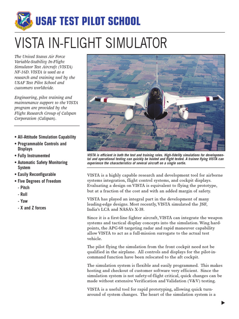 Vista 062705 | PDF | Simulation | Aircraft