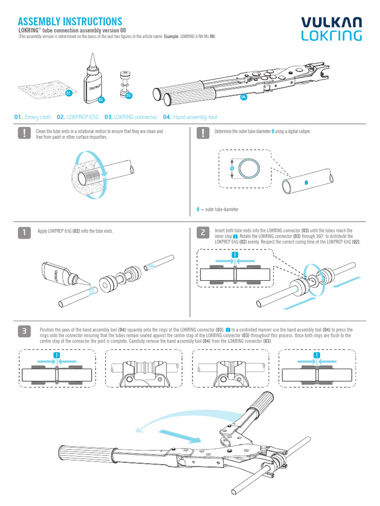 Lokring Assembly Instructions Type 00 en | PDF | Electrical Connector ...