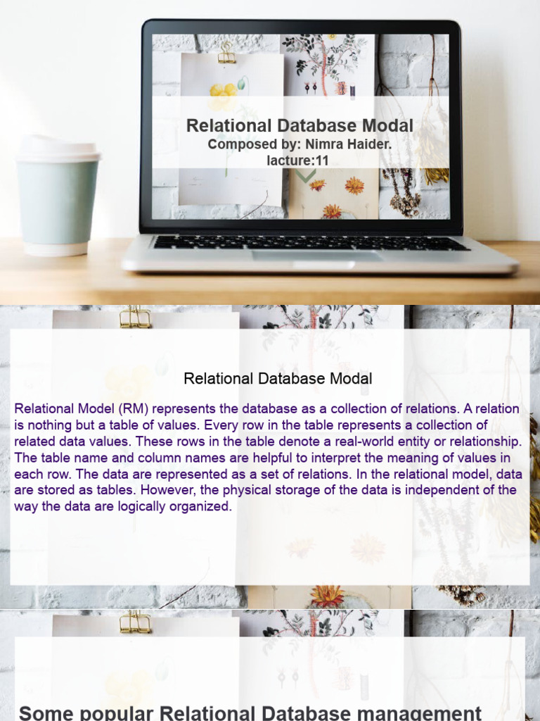 Relational Data Modal 11 lacture-WPS Office | PDF | Relational Database | Relational Model