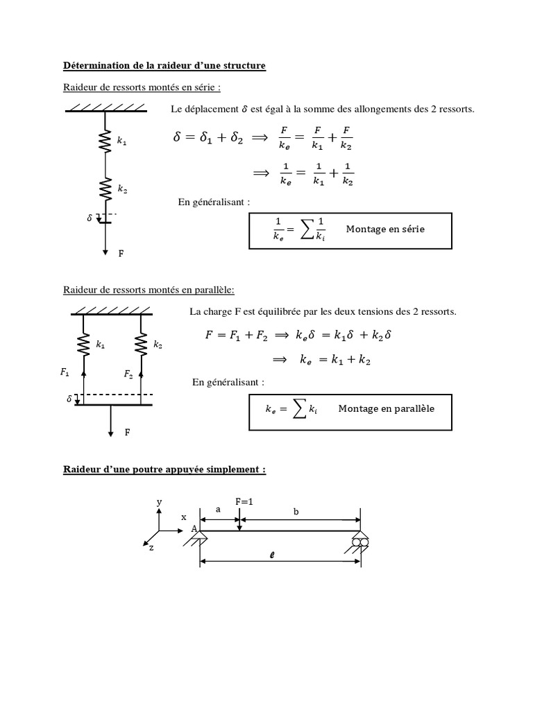 Détermination de La Raideur | PDF | Mécanique des milieux continus ...
