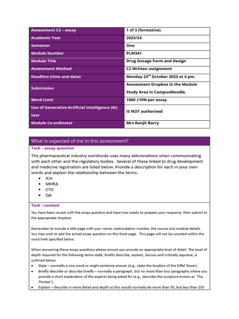 Assessment C2 With Supporting Information | PDF | Citation | Understanding