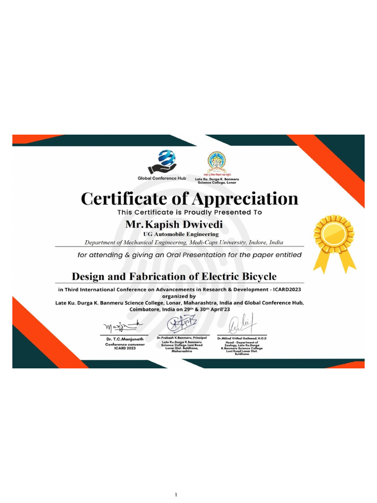 KD Certificate | PDF