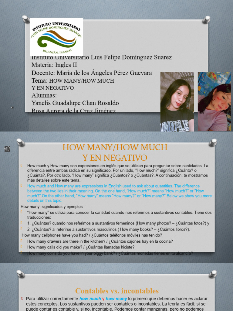 Diferencias entre "How Much" y "How Many" | PDF | Sustantivo | Gramática