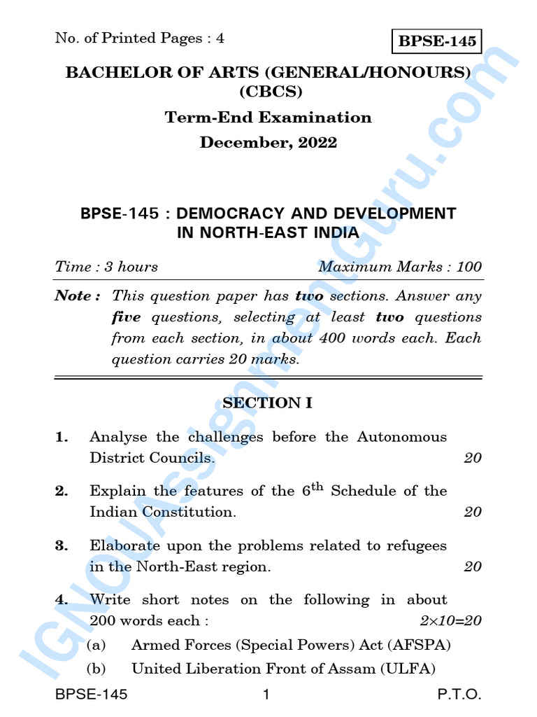 Democracy & Development in NE India | PDF | Government Of India ...