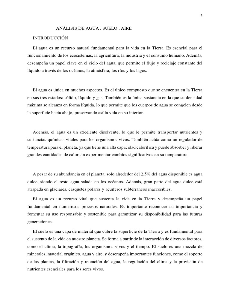 Análisis de Agua | PDF | Contaminación | Agua Análisis de Agua | PDF | Contaminación | Agua