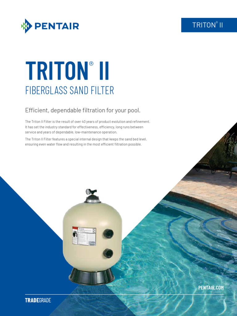 Triton II Fiberglass Sand Filter English | PDF | Filtration | Chemistry