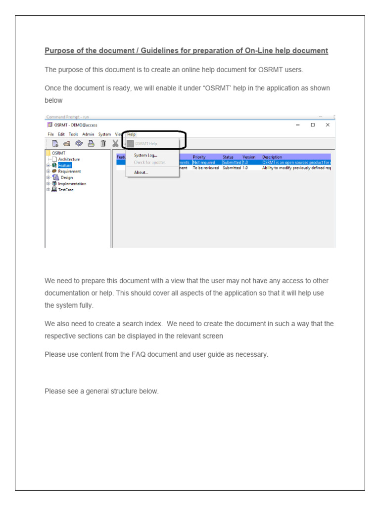 OSRMT - On Line Help | PDF | Product Lifecycle | Software