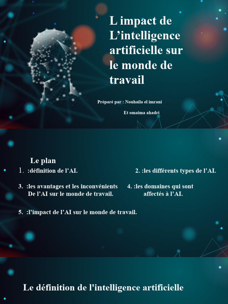 Copie De L Intelligence Artificielle Dans Le Monde De Travail 2 Pdf