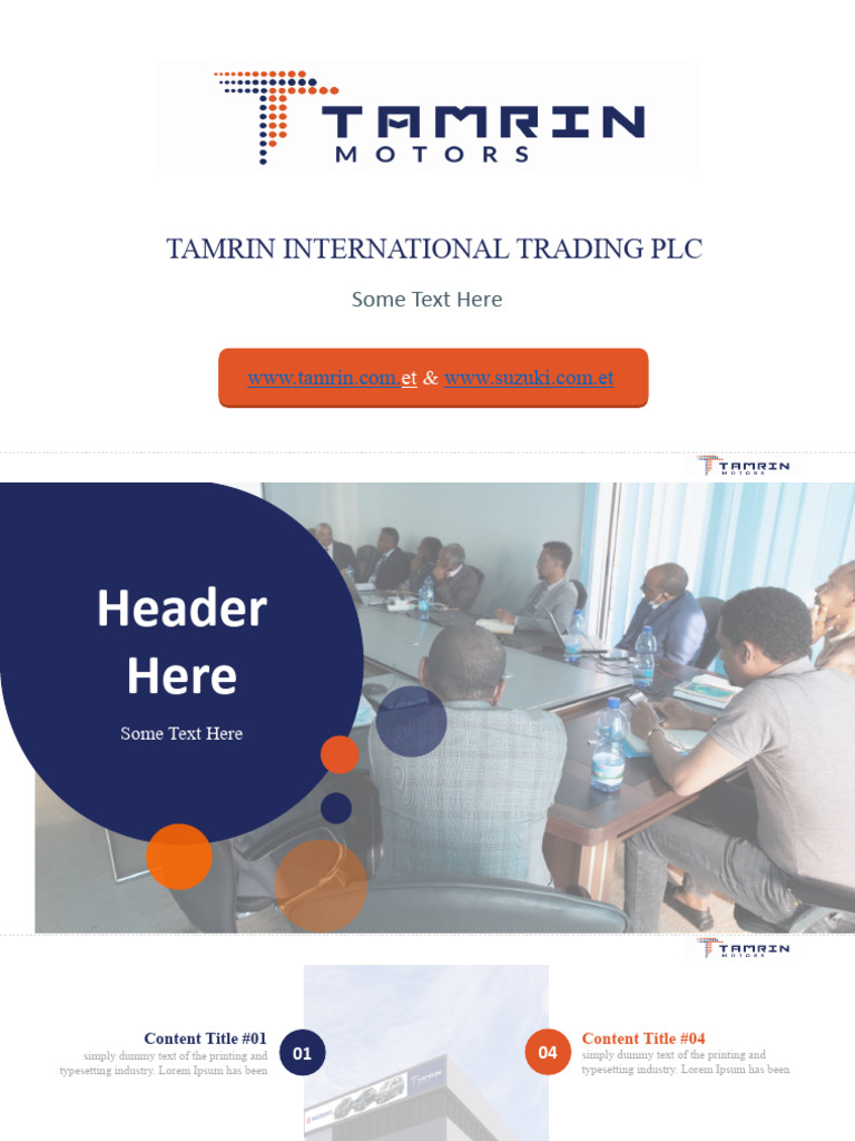 Tamrin International Trading PLC: Some Text Here | PDF