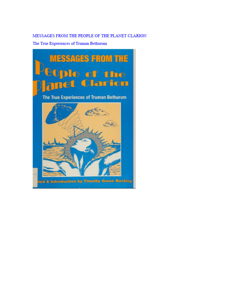 Messages From The People of Planet Clarion | PDF