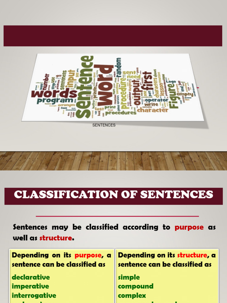 Classifying Sentences - Moodle | PDF | Sentence (Linguistics) | Language Mechanics