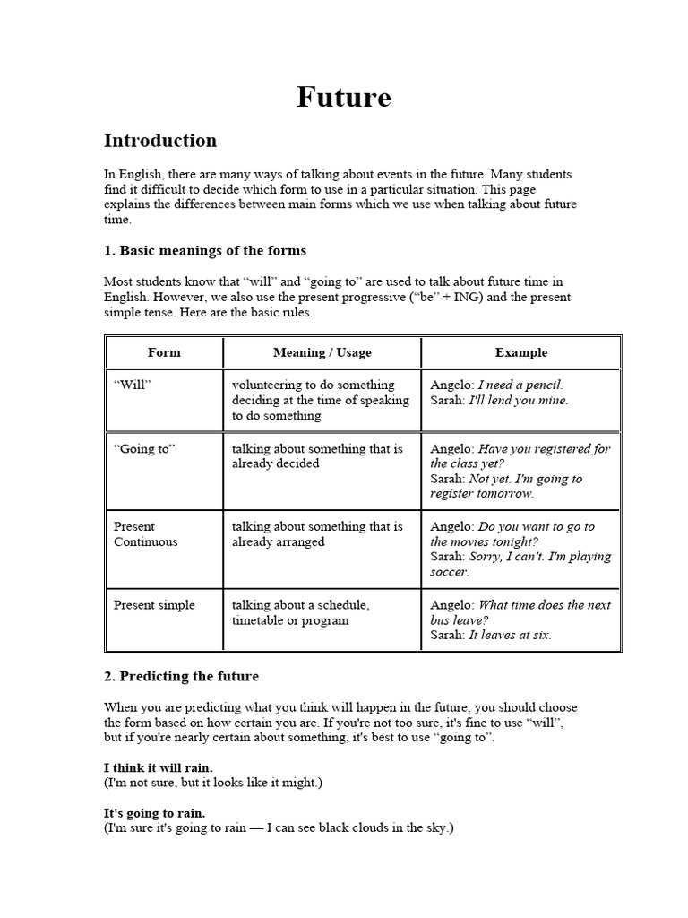 Future | PDF | Language Mechanics | Linguistic Morphology