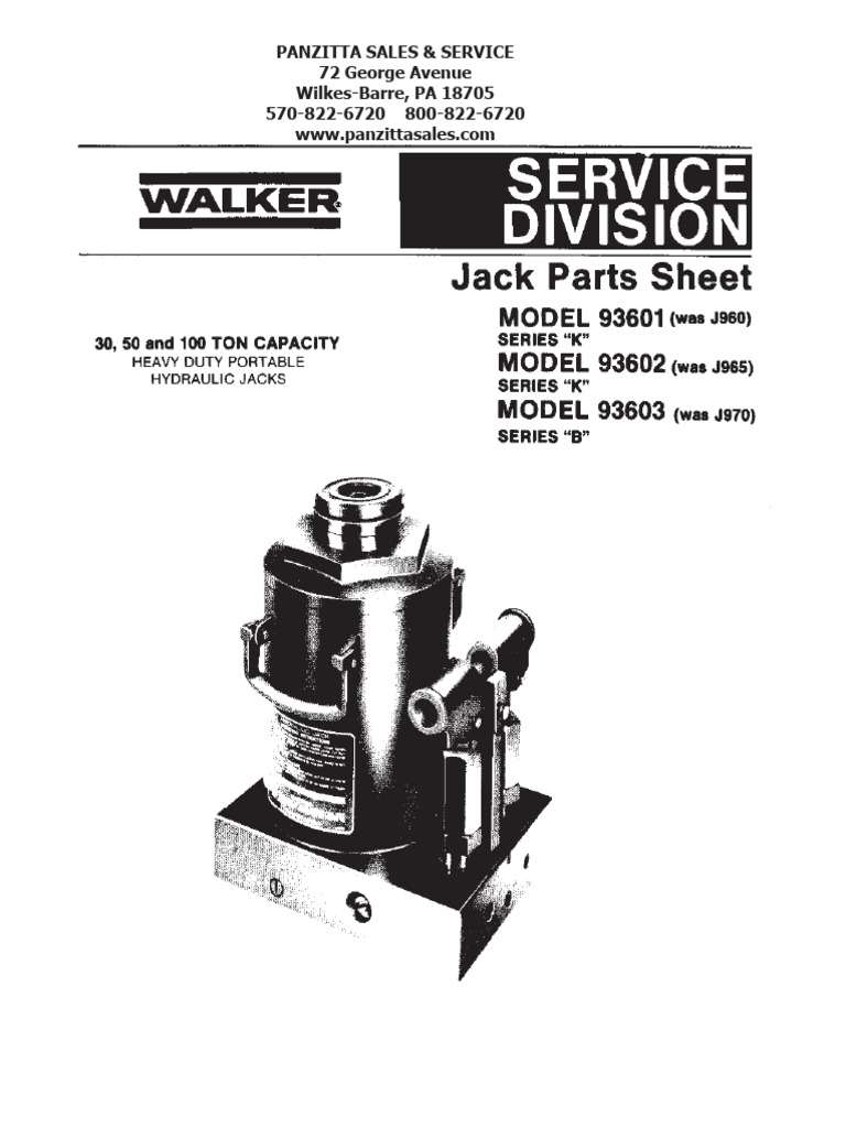 Lincoln Walker 93601 K, 93602 K, 93603 B Parts List | PDF
