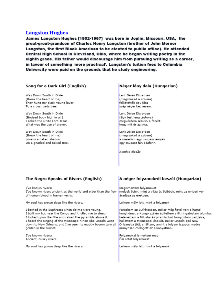 Langston Hughes | PDF