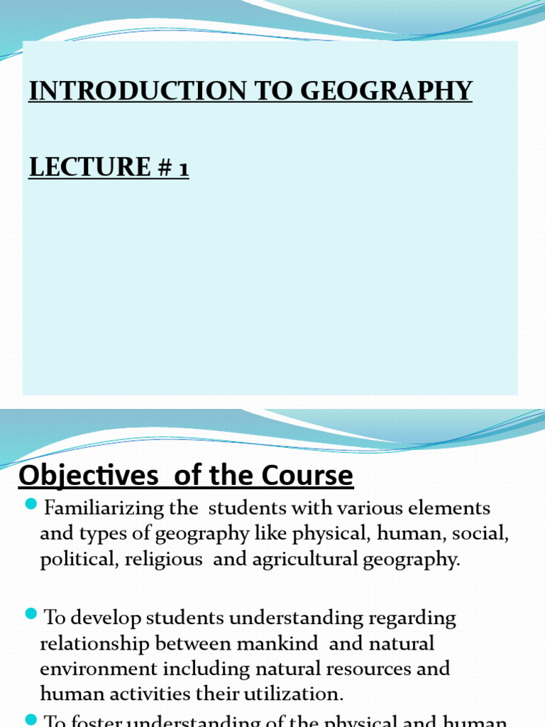 Introduction To Geography | PDF | Geography | Earth Sciences