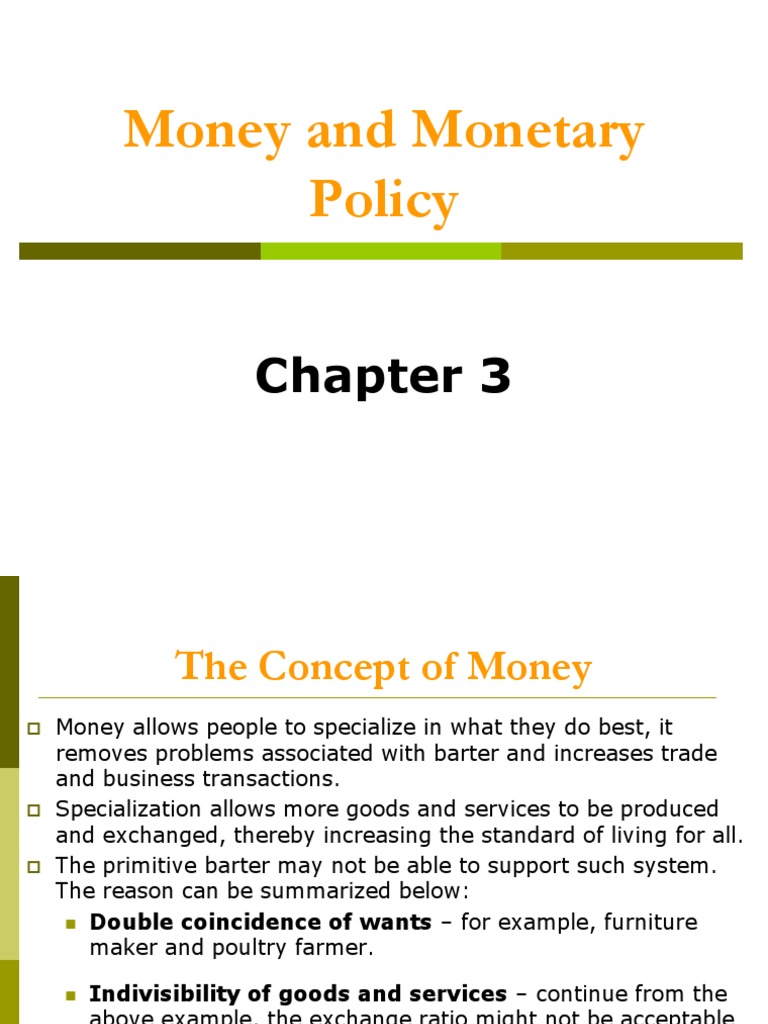 Chapter 3 Money and Monetary Policy | PDF | Money Supply | Money
