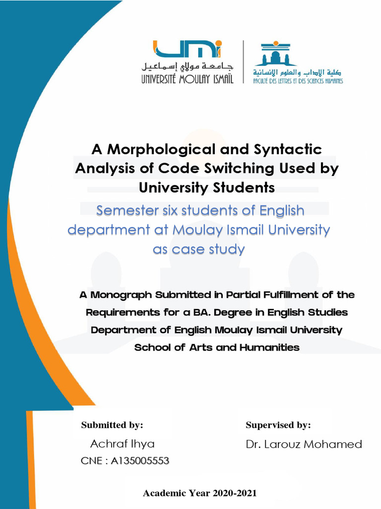 A Morphological and Syntactic Analysis o | PDF | Word | Adverb