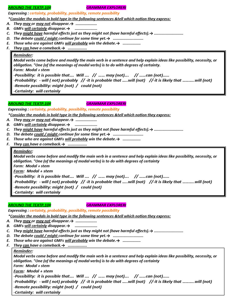 Safety Handouts Grammar | PDF | Verb | Grammar