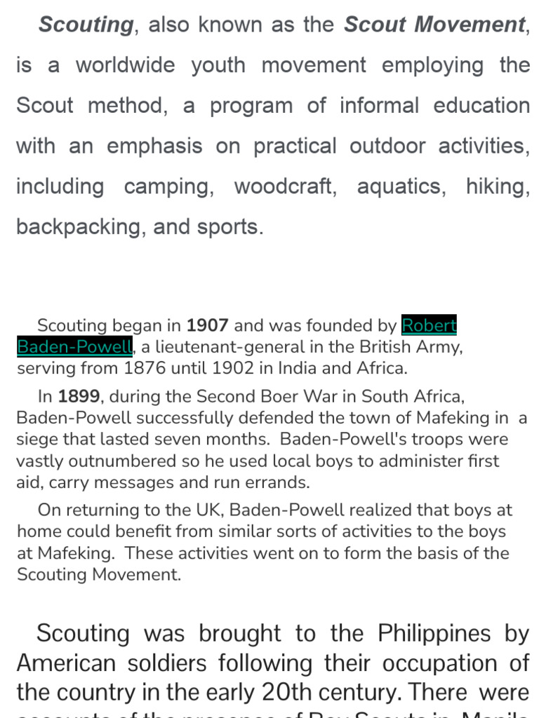 SCOUTING | PDF | Scouting | Outdoor Recreation