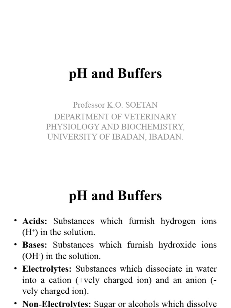 PH and Buffers | Download Free PDF | Buffer Solution | Ph