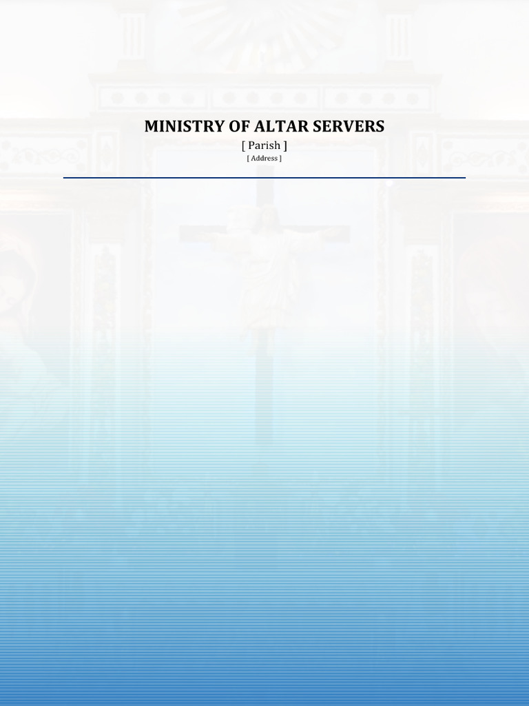 Ministry of Altar Servers Document Watermark - Template 2 | PDF