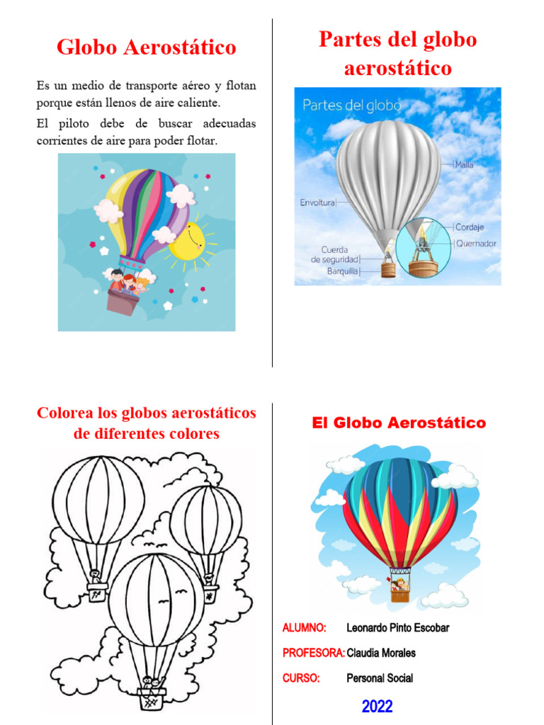 DIPTICO EL GLOBO AEROSTATICO | PDF