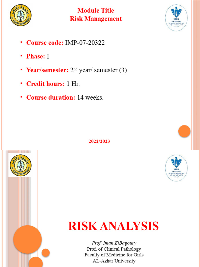 Risk Management and Analysis Guide | PDF | Risk | Risk Management