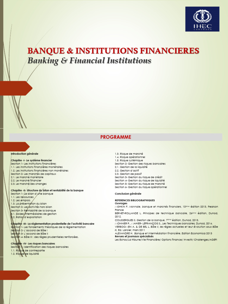 Bilan et Réglementation Bancaire | PDF | Banques | Argent