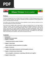 Afaan Oromo Language Basics | PDF | Grandparent