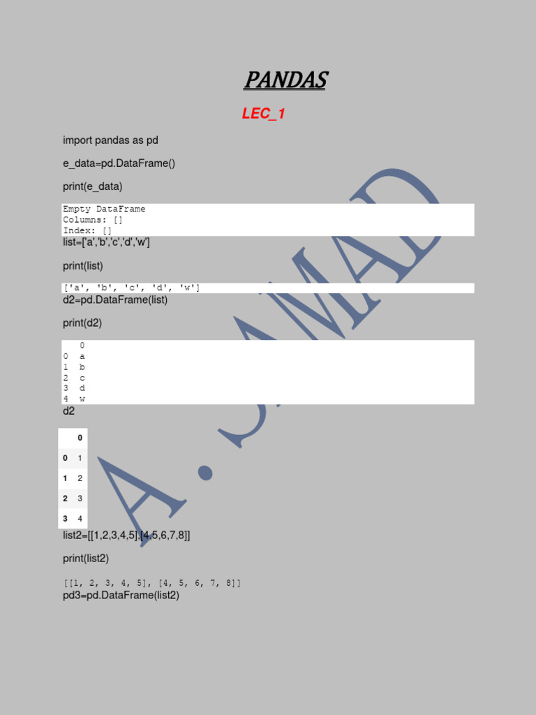 PANDAS | PDF | Foods | Onion