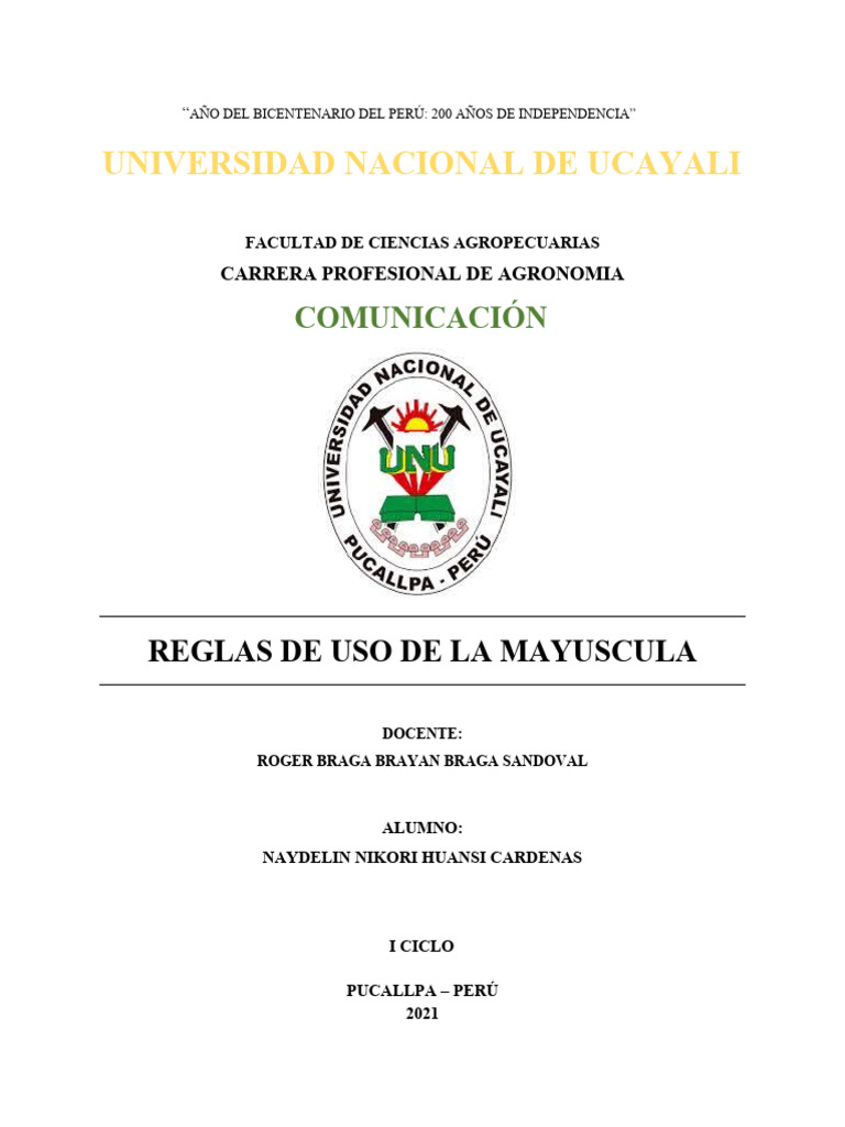 Reglas de Uso de La Mayuscula | PDF