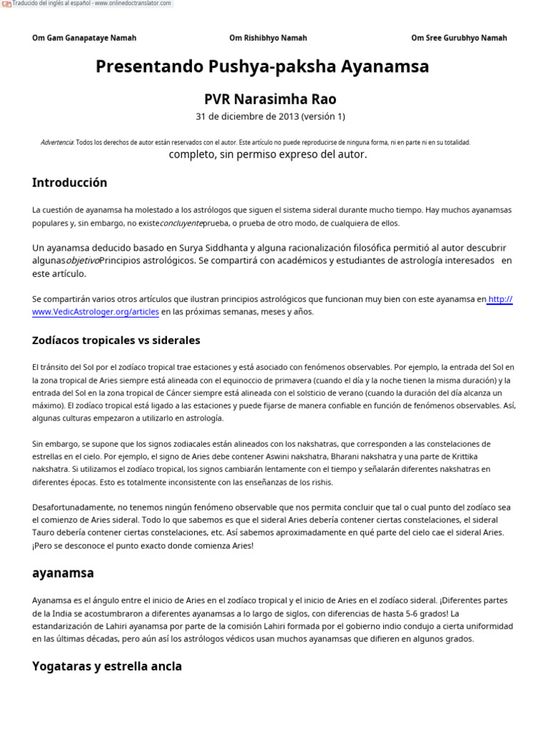 PP Ayanamsa - En.es | PDF | Zodíaco | Constelación