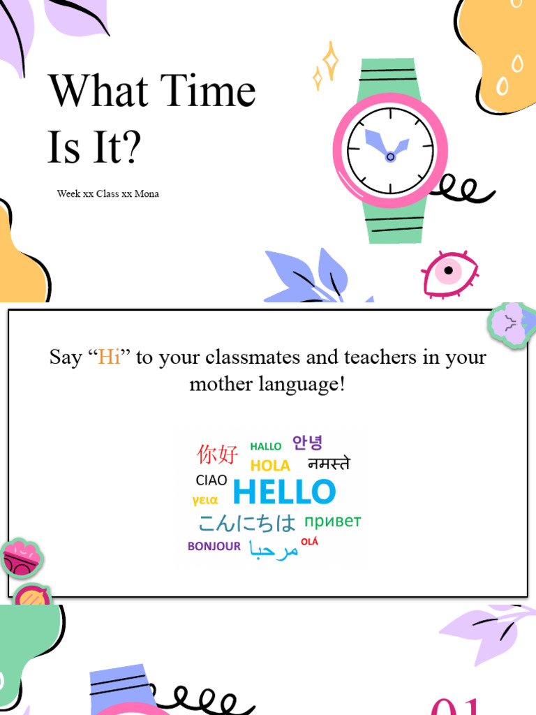 Lesson 1 What Time Is It | PDF