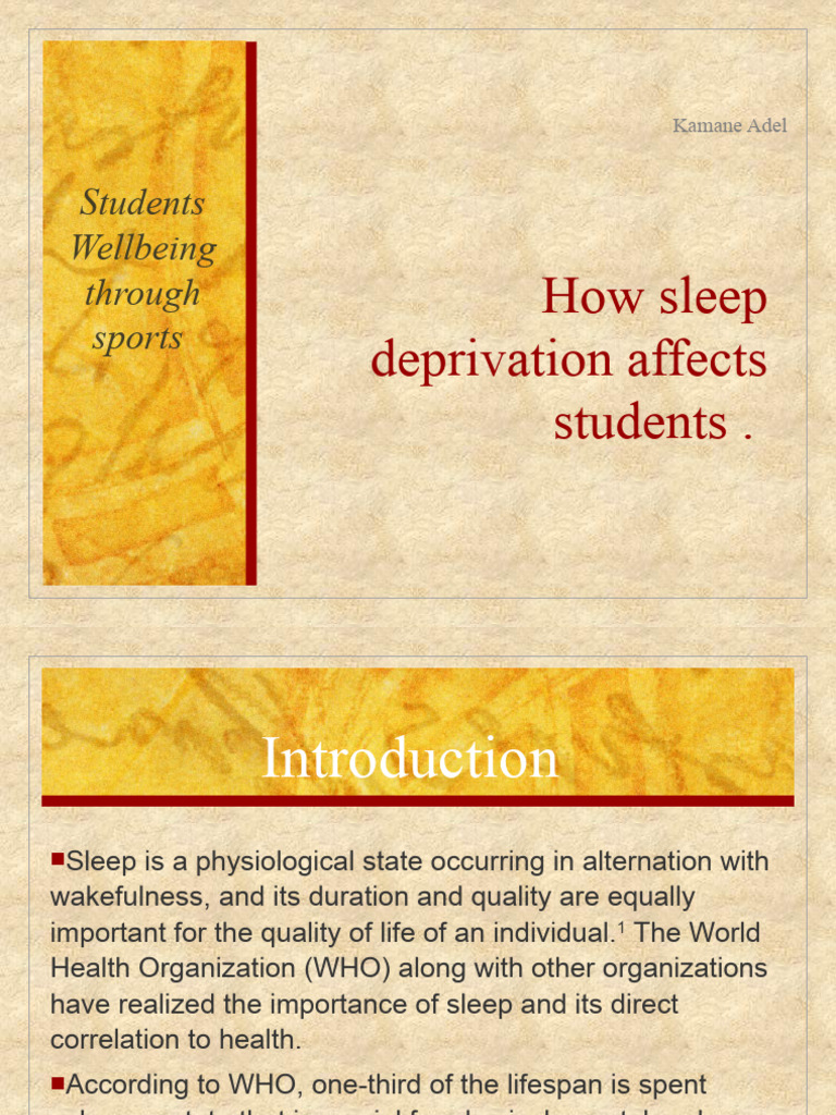 The Impact of Sleep Deprivation On Studies and Performance | PDF ...