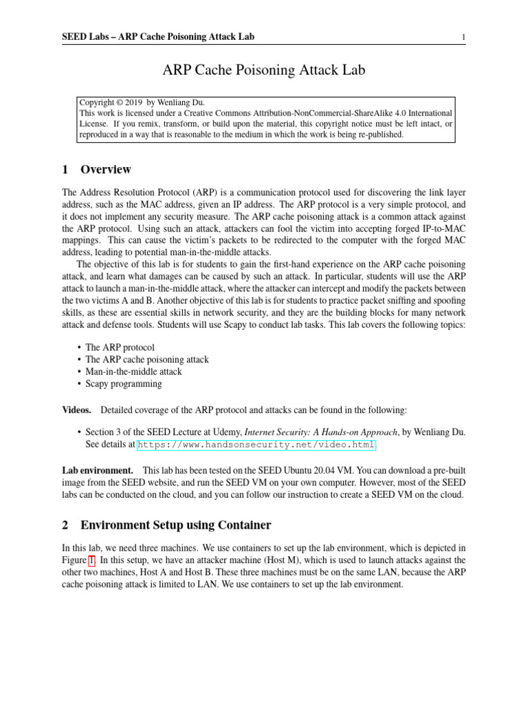 Arp Attack Pdf Transmission Control Protocol Internet Architecture