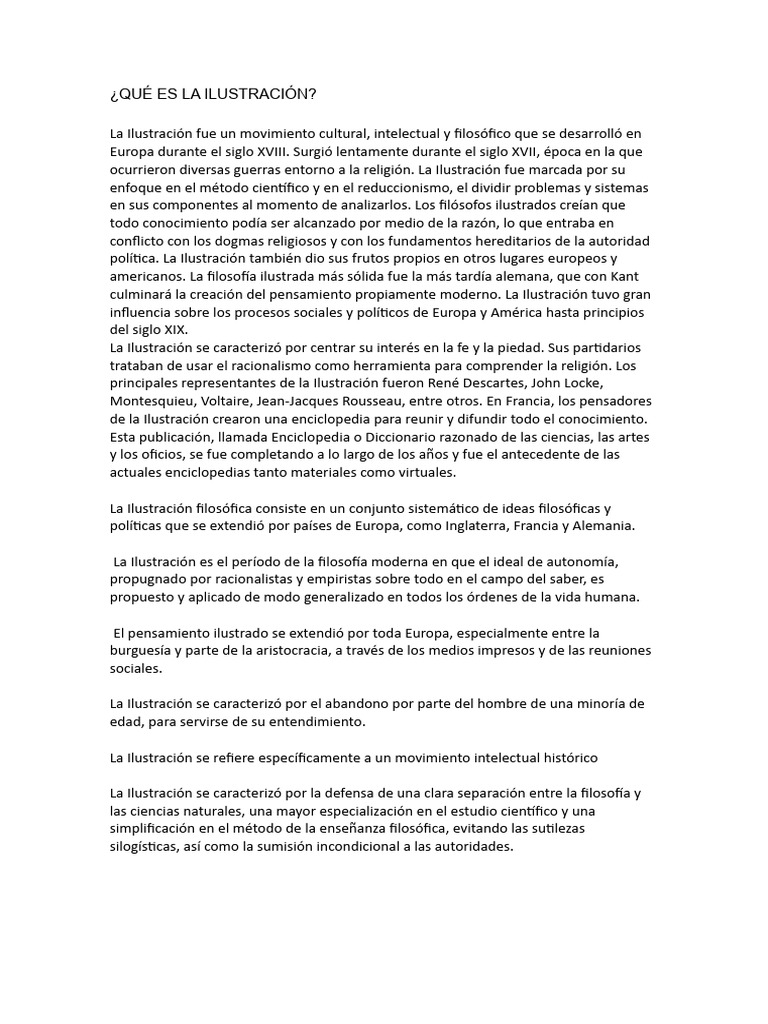 ENSAYO ILUSTRACION | PDF | Era de iluminacion