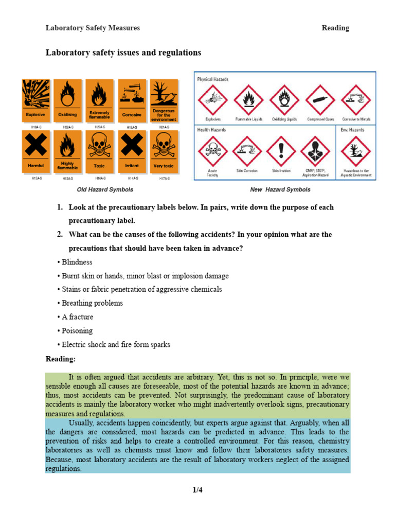 Laboratory Safety Issues and Regulations | PDF | Laboratories | Hazards
