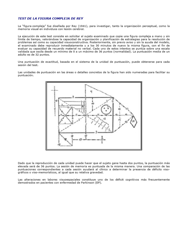 Test de La Figura Compleja de Rey | PDF