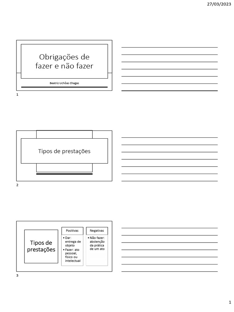 Aula 03 - Obrigações de Fazer e Não Fazer Slides | PDF | Lei das ... Aula 03 - Obrigações de Fazer e Não Fazer Slides | PDF | Lei das ...